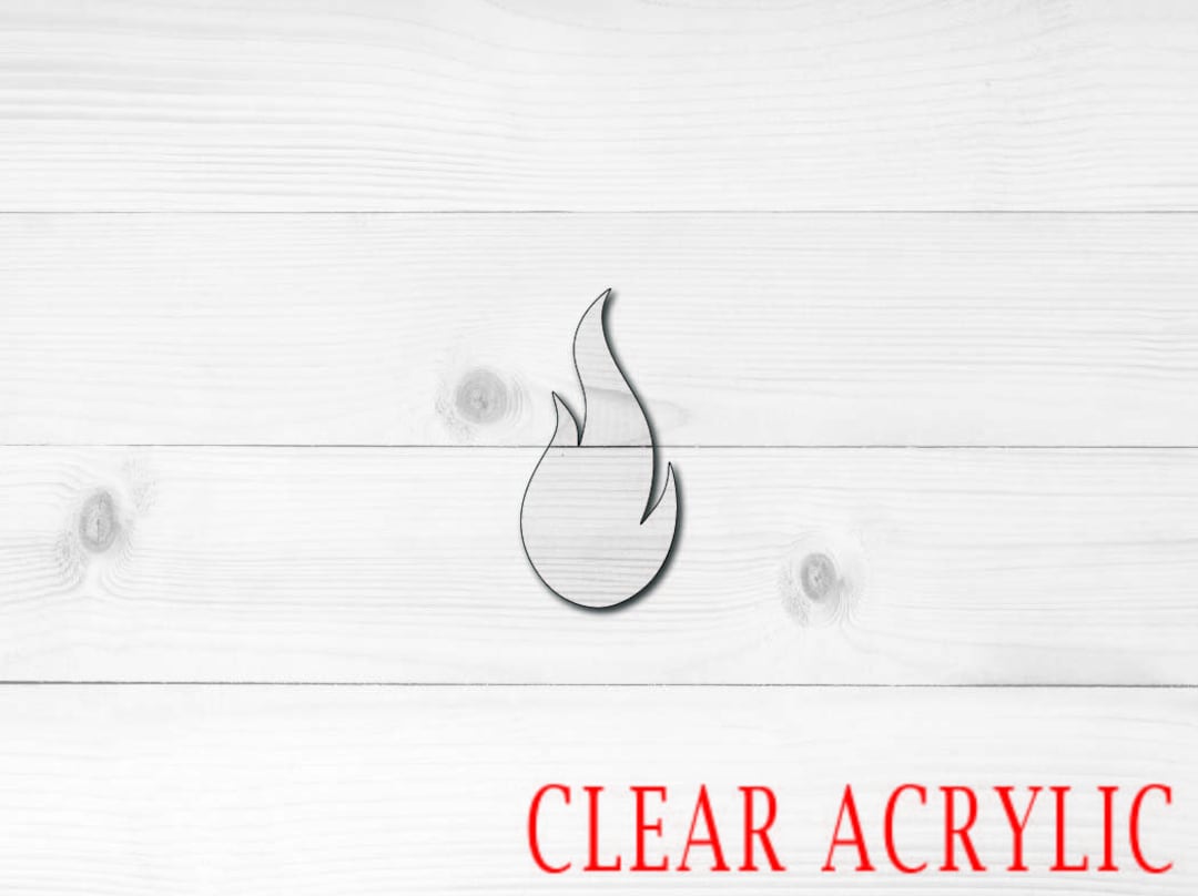 Flame Acrylic Shape, Clear Acrylic Craft Blank, Colored Acrylic Blank ...