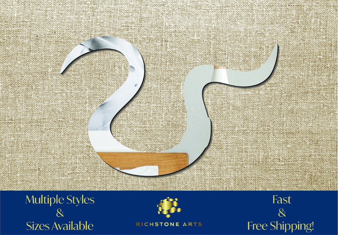 Decorative Worm Shaped Acrylic Mirror | Many Shapes Available - Etsy