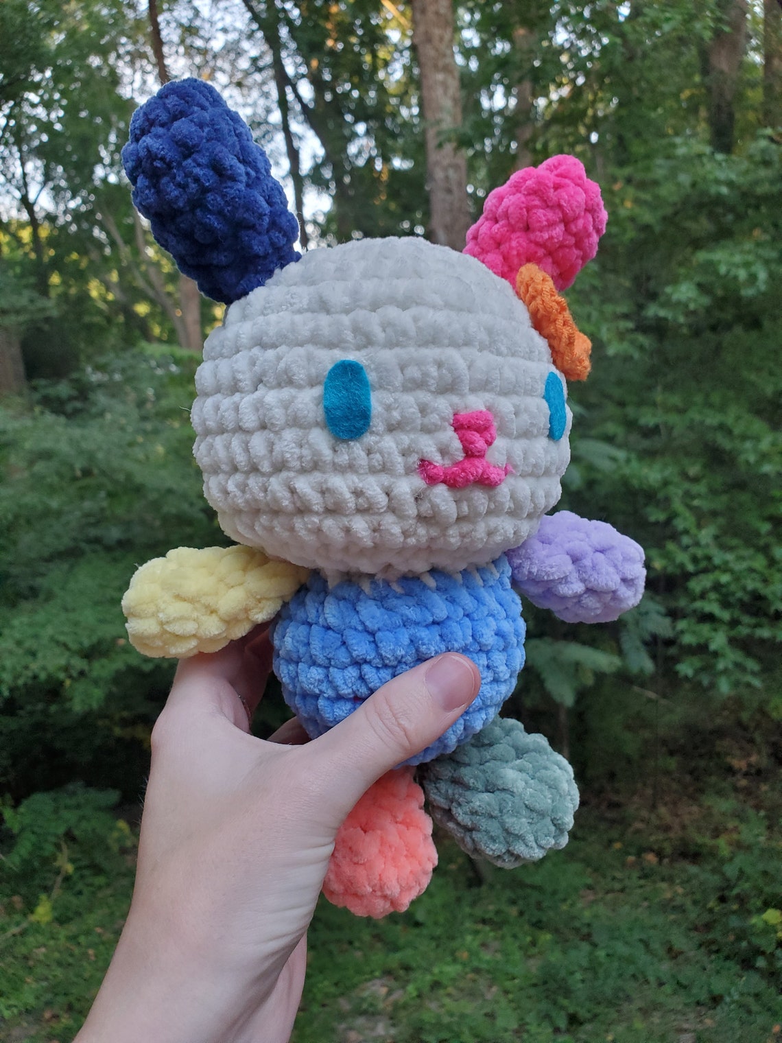 Usahana Flower Bunny // Handmade Crochet Soft Plushie Smolivco - Etsy