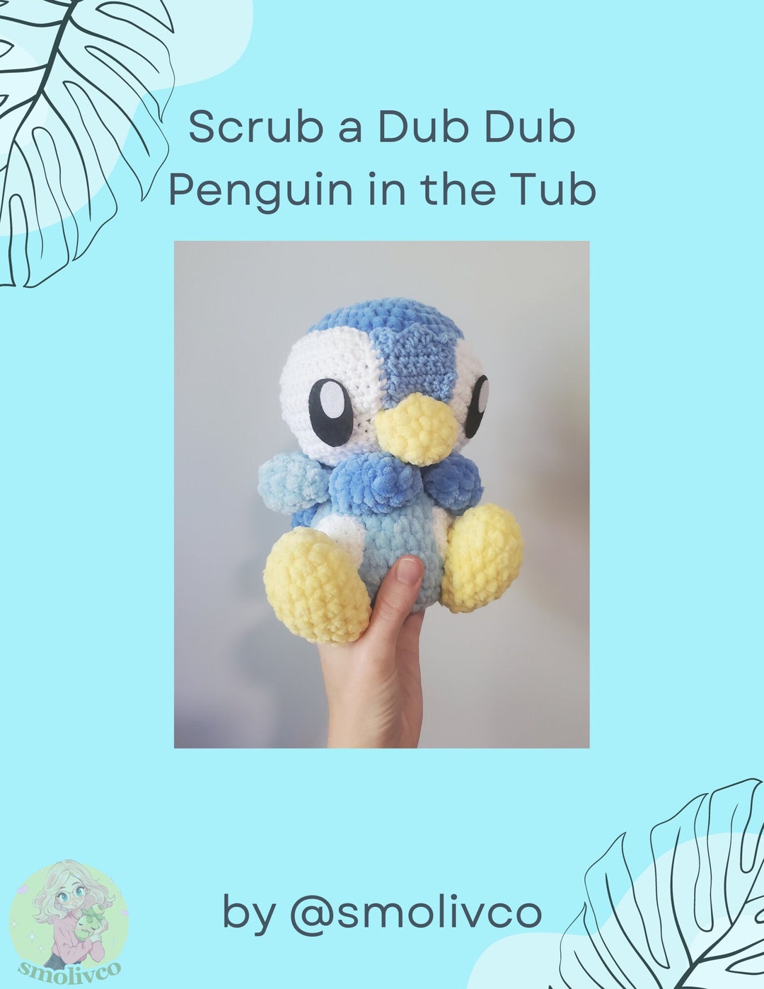 Scrub a Dub Penguin in a Tub PDF Crochet Pattern (comes W/ 15 Pages of ...