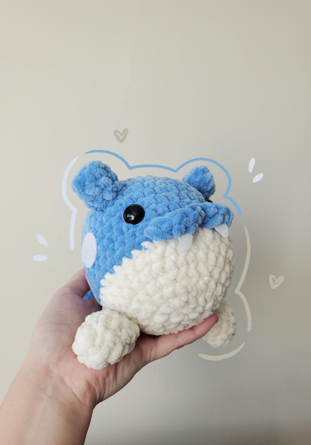 Spheal Blue Rolling Seal Plushie // Handmade Crochet Plush Toy - Etsy
