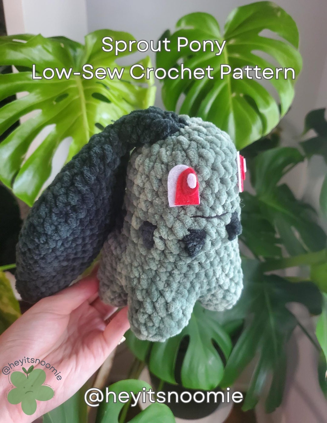 Sprout Pony Low-sew Crochet PDF Pattern (8 Page Beginner Guide W ...