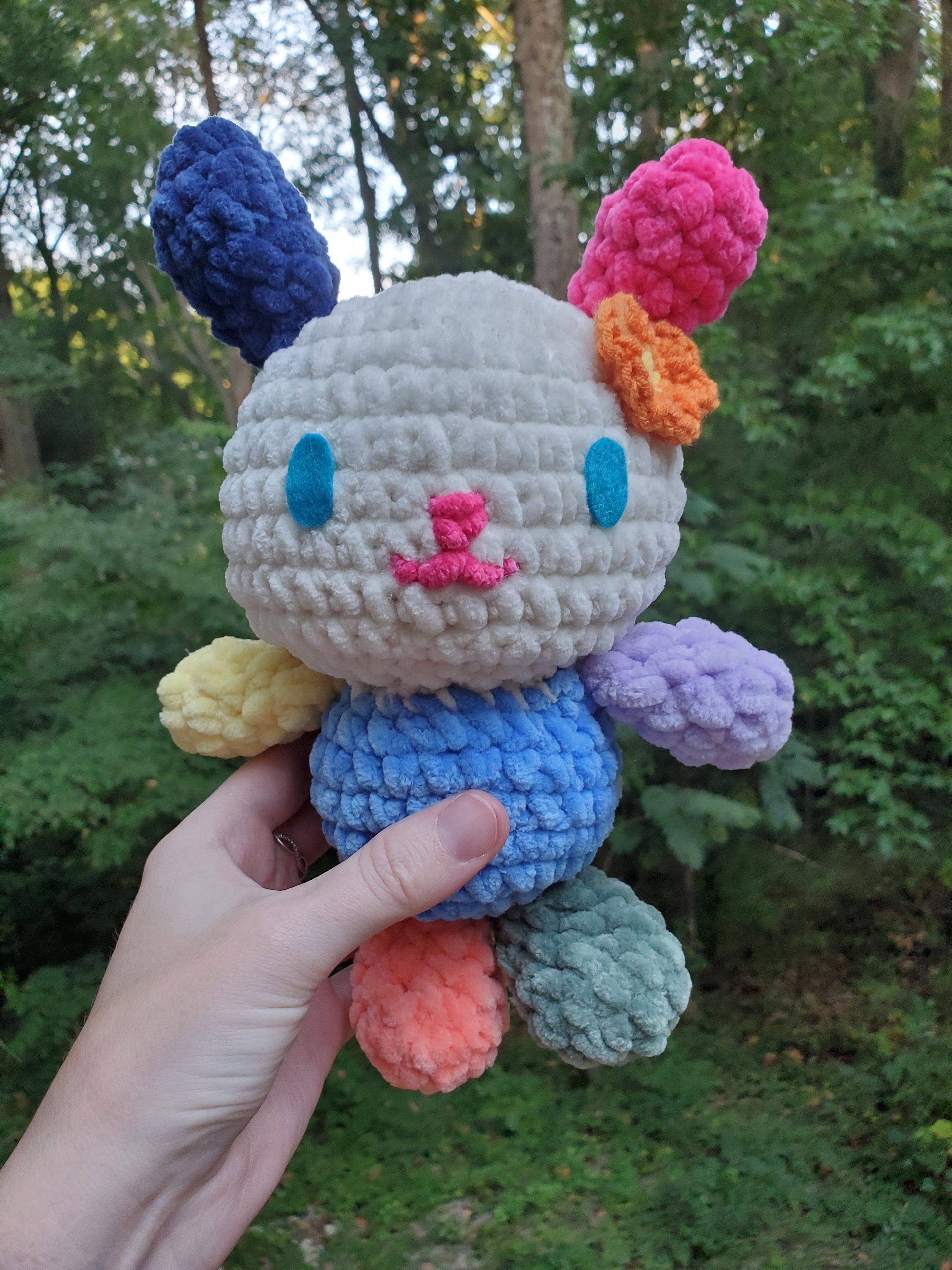 Usahana Flower Bunny // Handmade Crochet Soft Plushie Smolivco - Etsy
