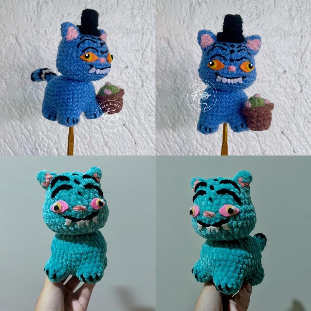Derpy Demon Tiger KPDH Crochet Amigurumi Pattern PDF (comes W/ Step by ...