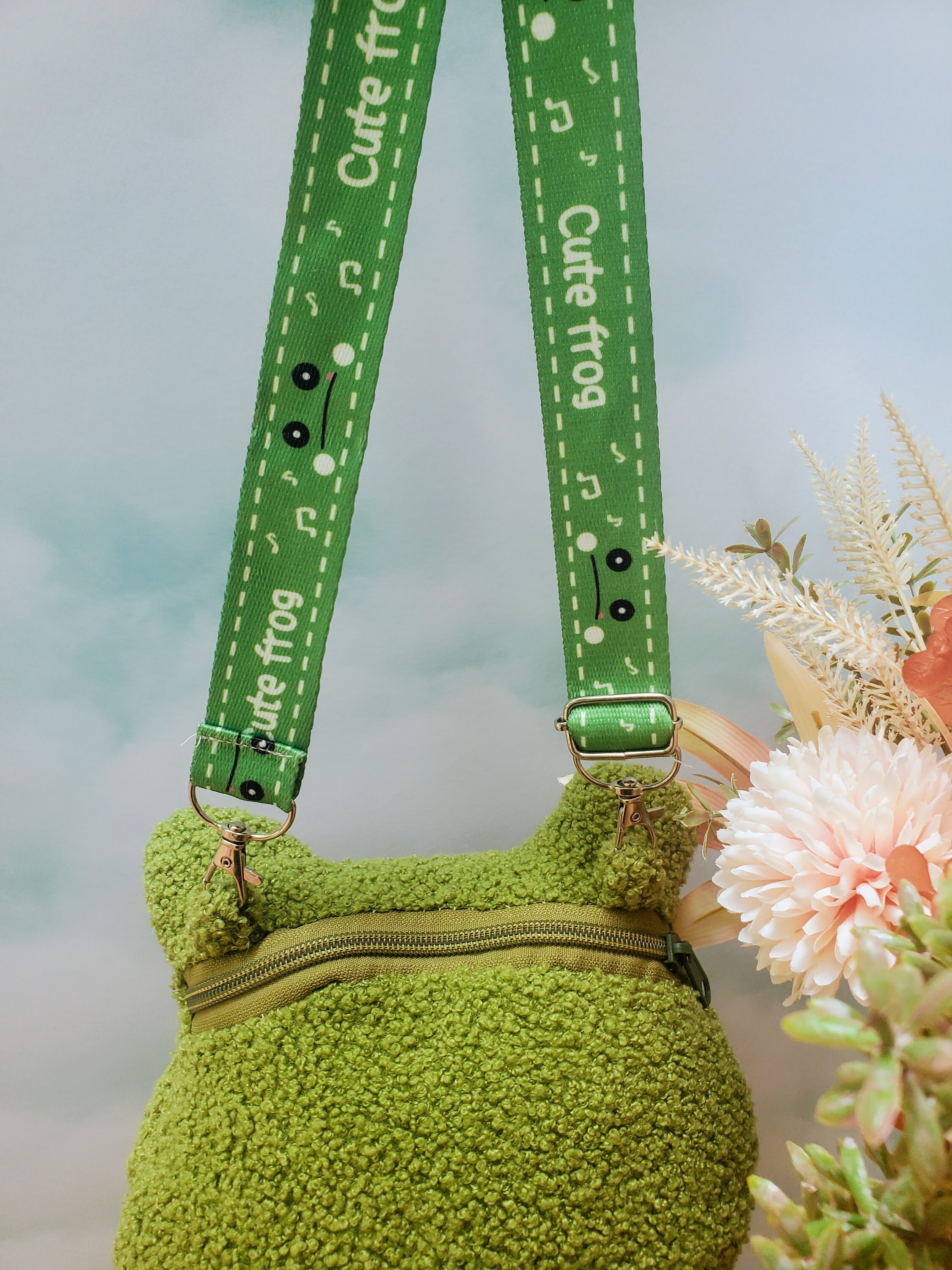 Frog Bag Scruffly Pocket Crossbody Bag Soft Cozy Cottagecore Froggy ...