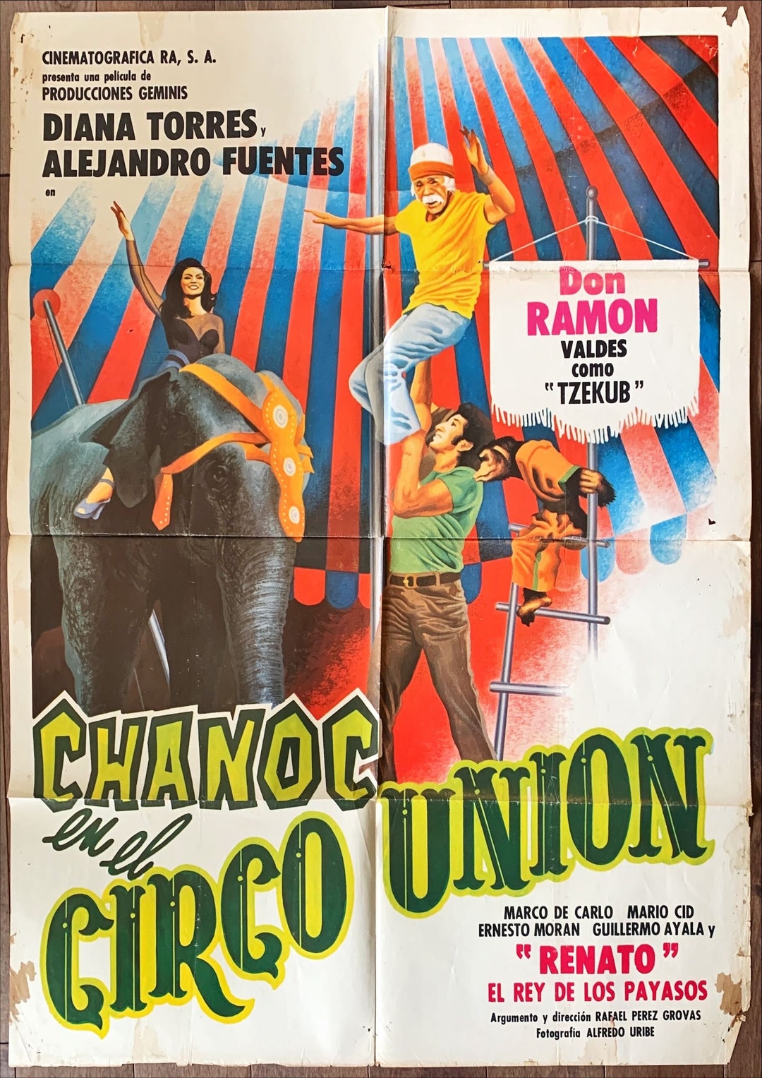 Chanoc En El Circo Unión, Mexican Poster '79 Rafael Perez Grovas, Cool ...