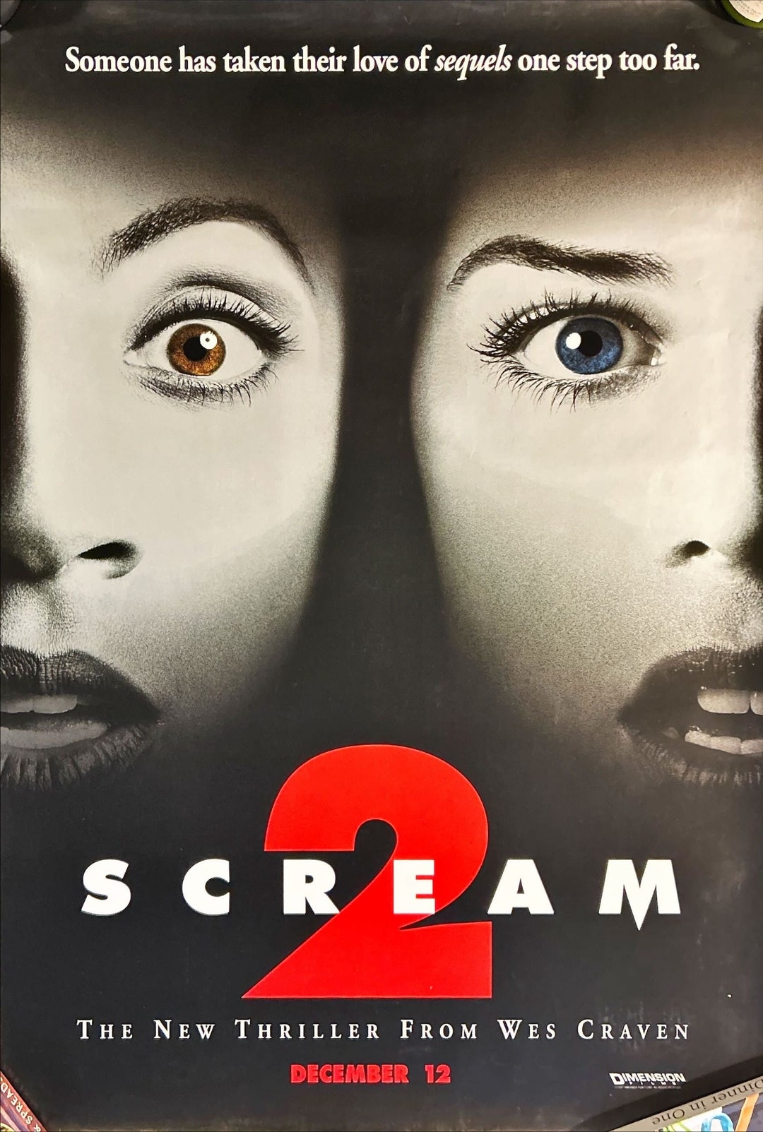Scream 2 (1992) Original Movie Poster, Wes Craven Directed, Neve ...