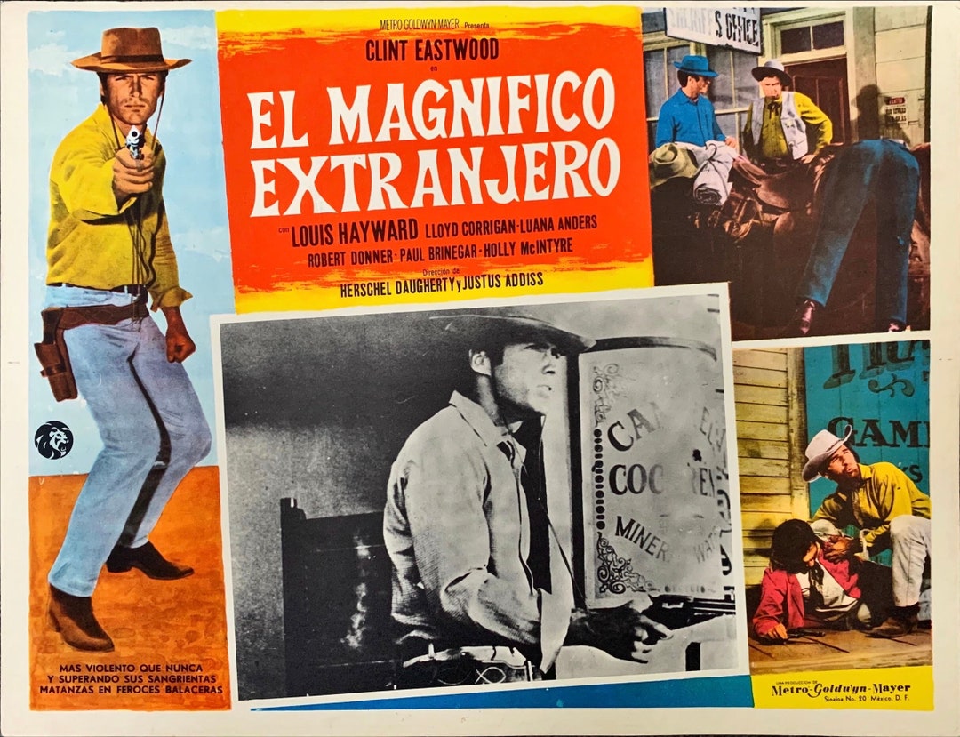 349) THE MAGNIFICENT STRANGER Mexican Lobby Card -clint Eastwood - Etsy