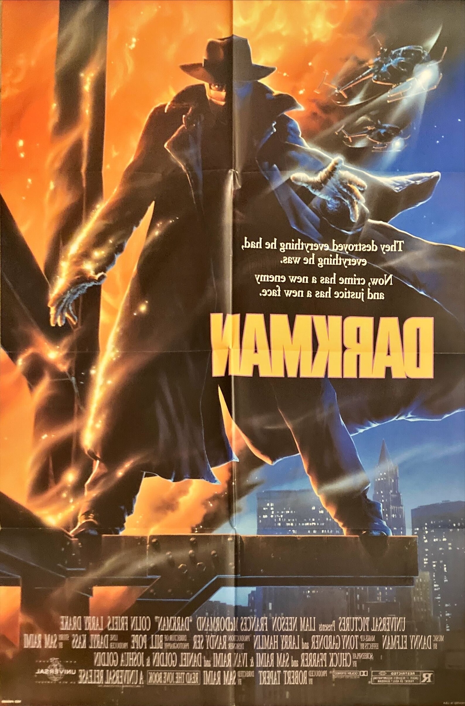 Darkman (1990) One Sheet Movie Poster - DS, Alvin Art - Etsy