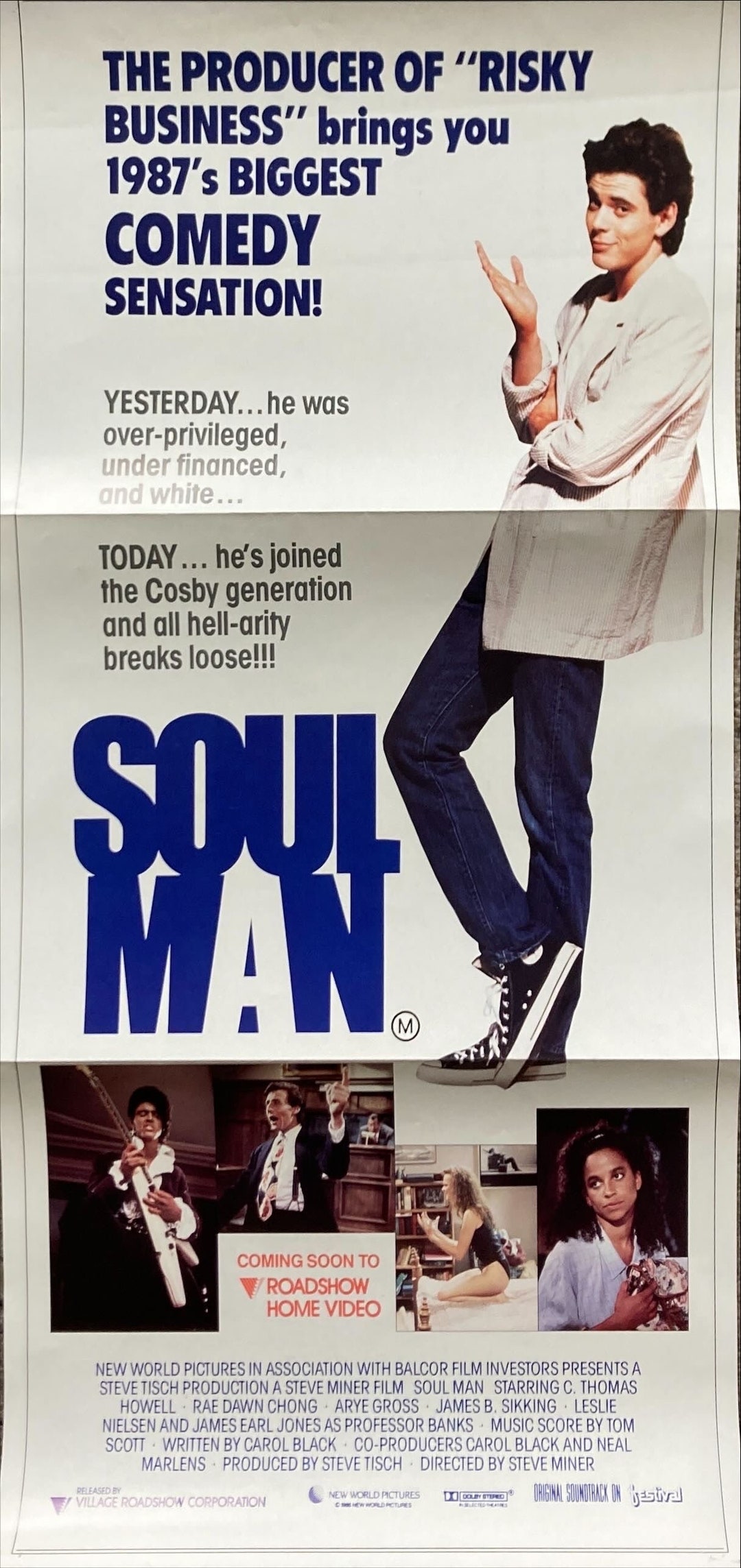 Soul Man 1987 Australian Daybill, C. Thomas Howell Pretends to Be Black ...