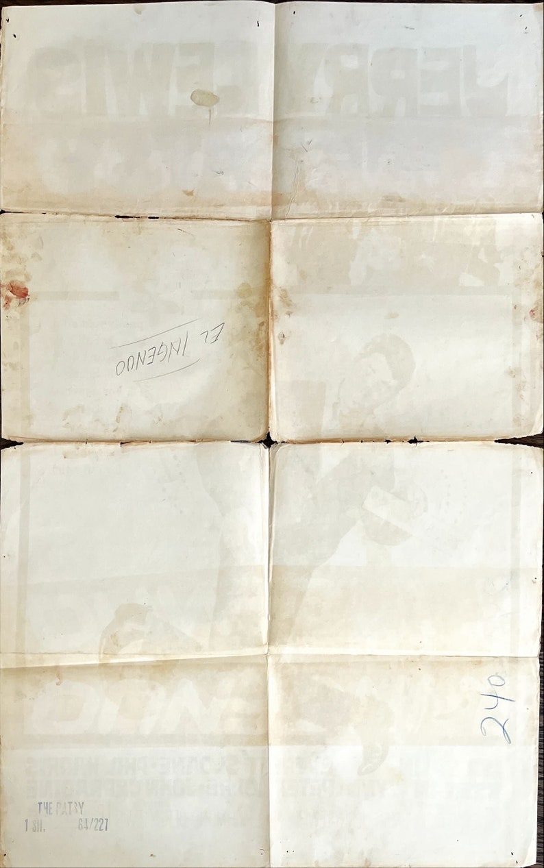 The Patsy, 1sh 1964 Wacky Image of Jerry Lewis Hanging From Strings ...