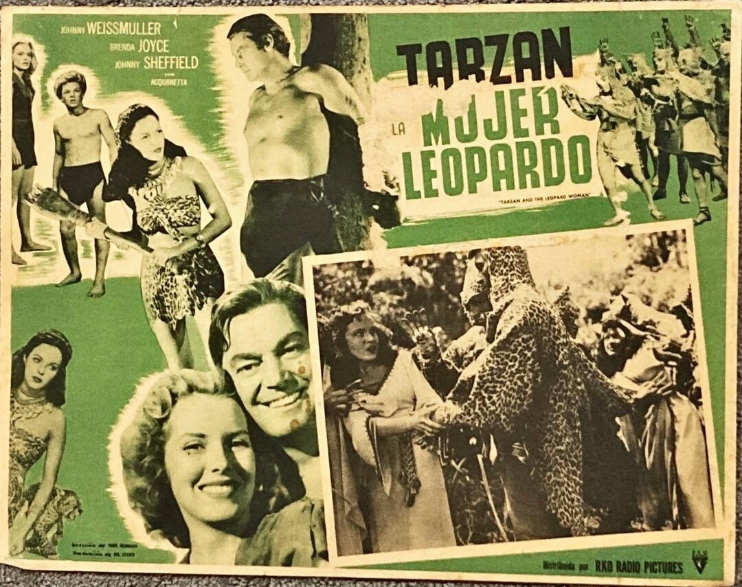 Tarzan (johnny Weissmuller) Vintage Mexican Lobby Cards Bundle - Etsy