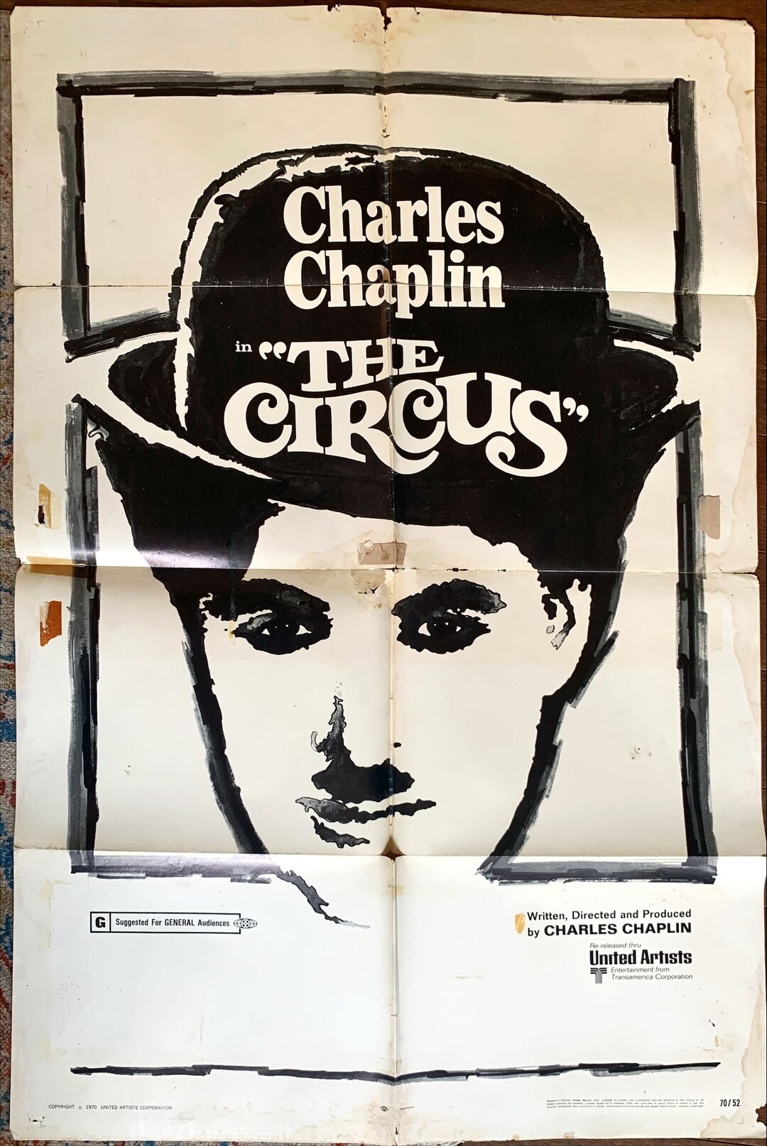 The Circus, R1970 Great Artwork of Charlie Chaplin, Slapstick Classic ...