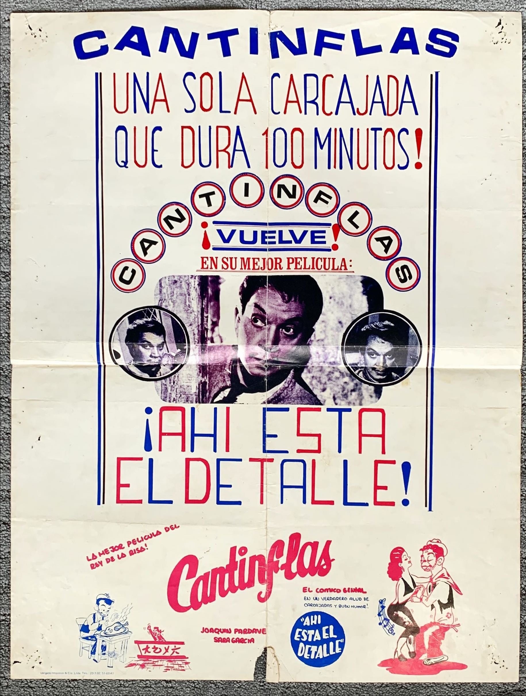 458) Ahí Está El Detalle, Cantinflas,mexican Movie Poster - Etsy