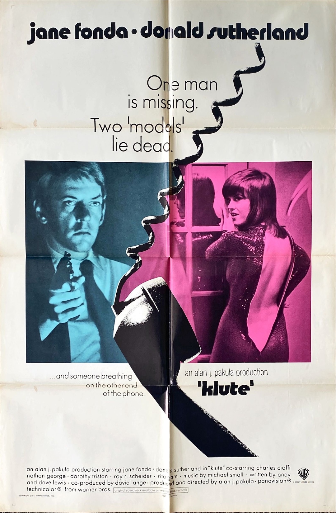 Klute (1971) One Sheet Movie Poster - Etsy