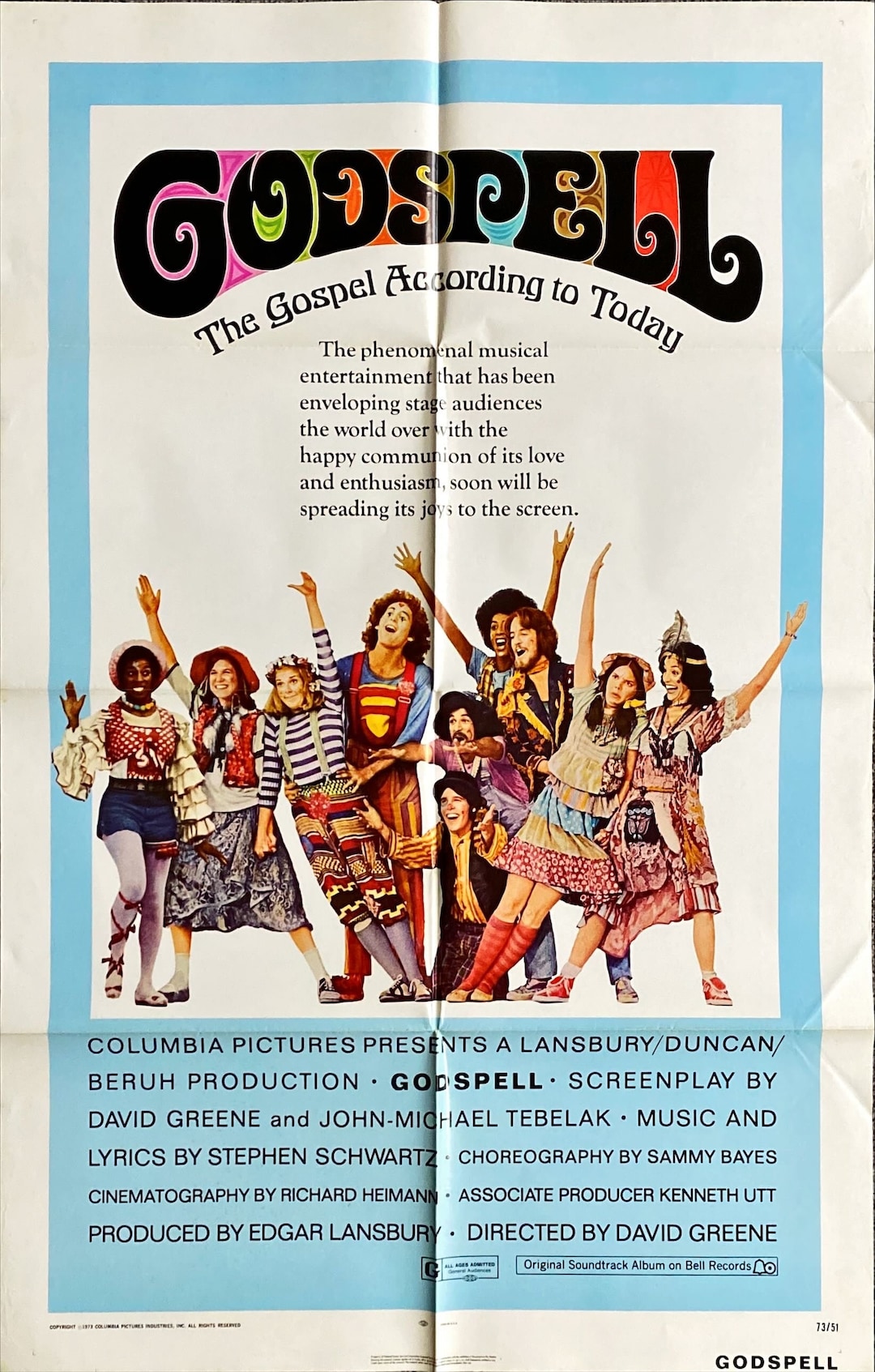 Godspell (1973) One Sheet Movie Poster - Etsy
