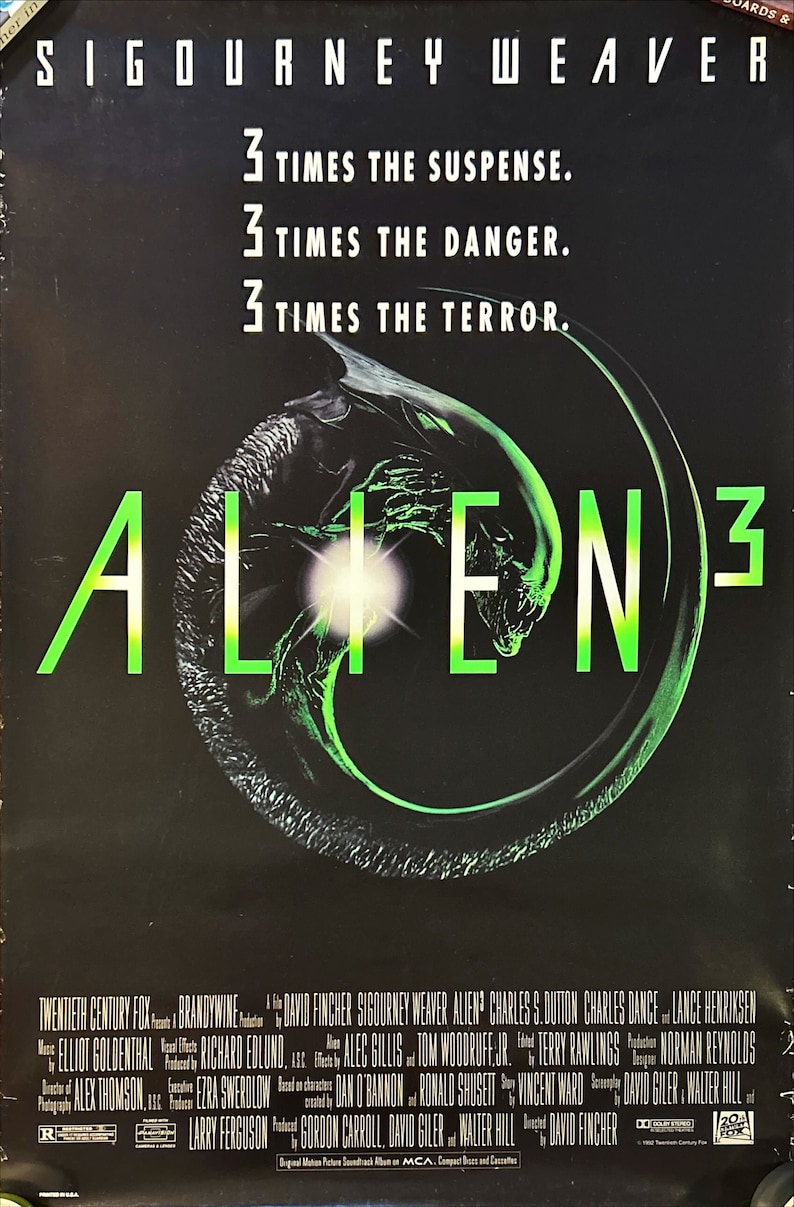 Alien 3 (1992) Original Movie Poster Rolled, Sigourney Weaver - Etsy