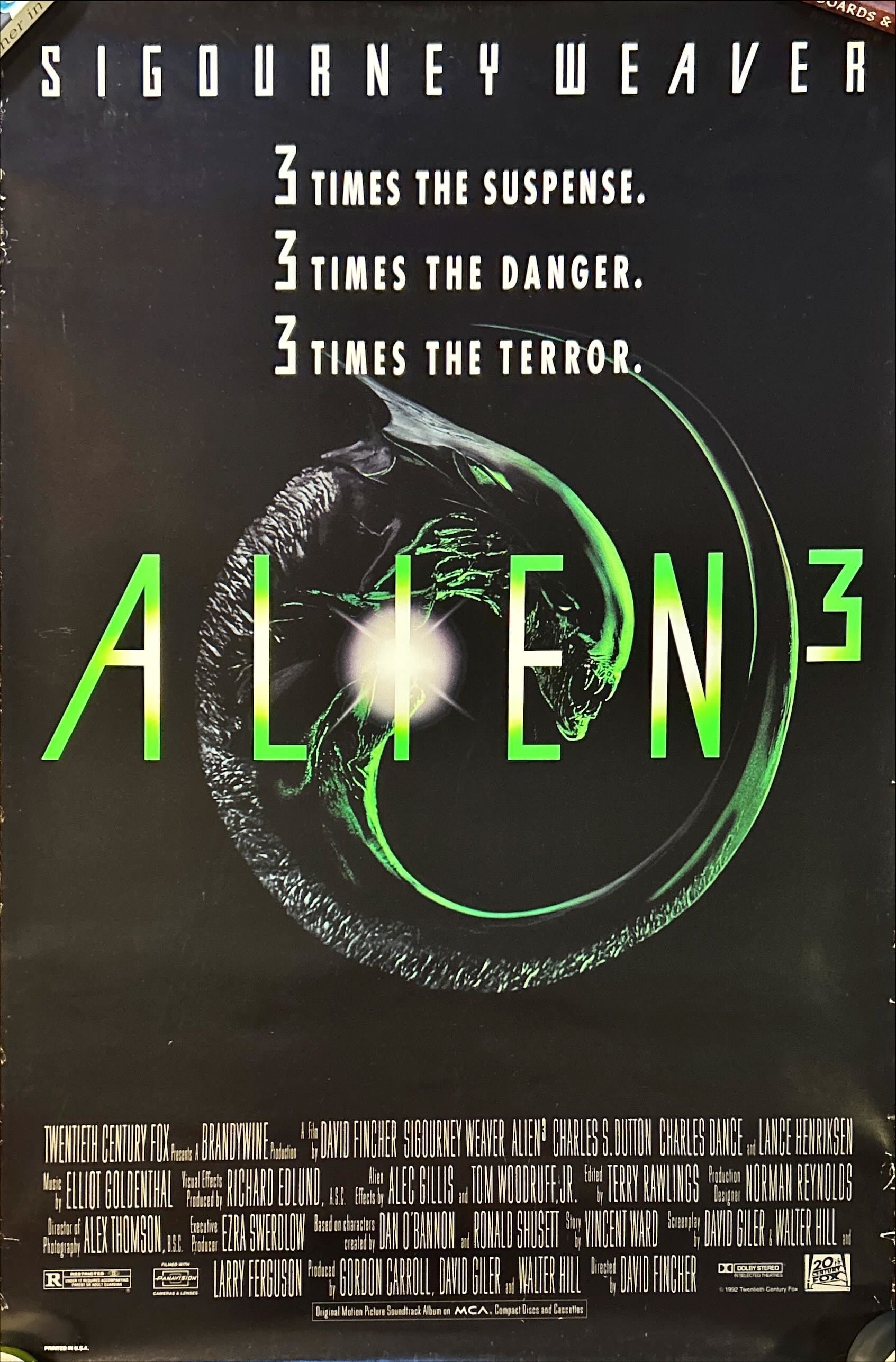 Alien 3 1992 Original Movie Poster Rolled, Sigourney Weaver - Etsy
