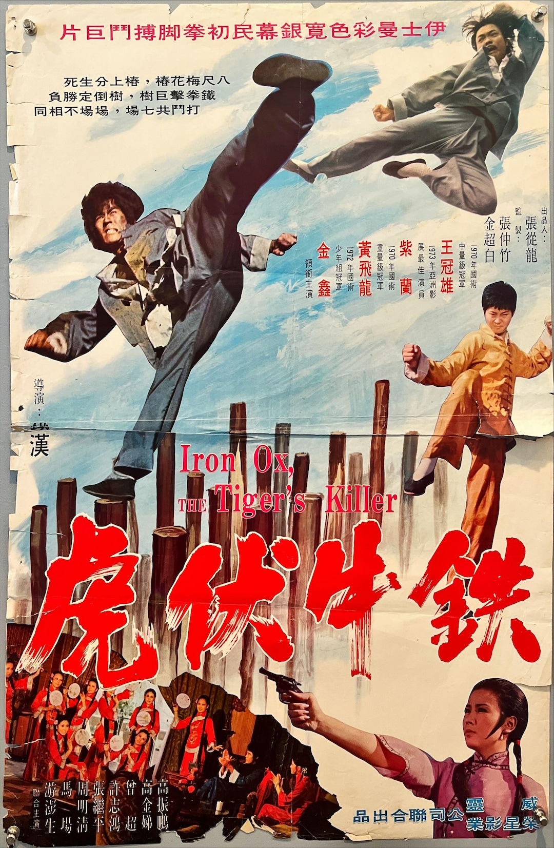 Iron Ox the Tiger’s Killer 1974 Original Chinese Movie Poster Kung Fu ...