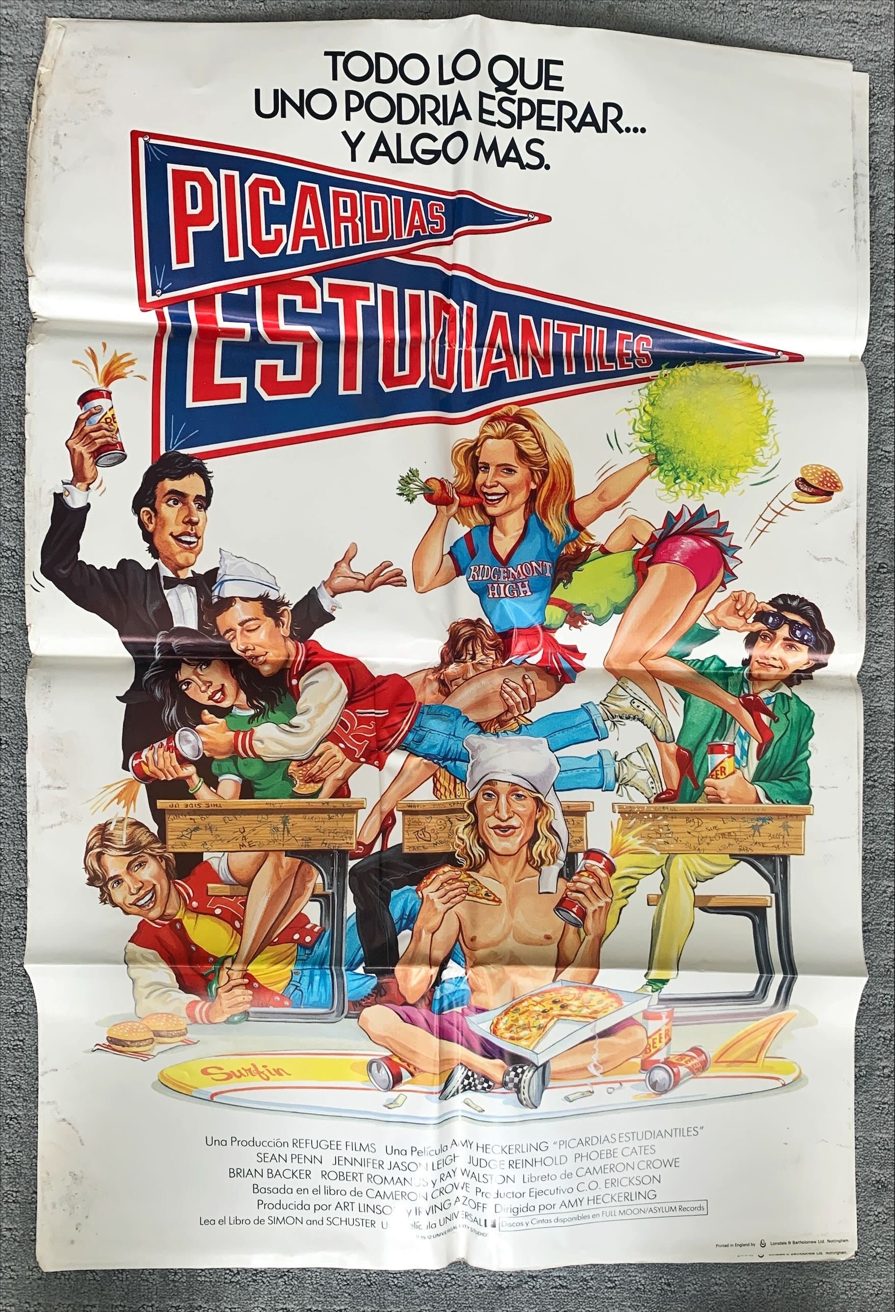 Fast Times at Ridgemont High 1982 One Sheet Movie Poster SPAN - Etsy