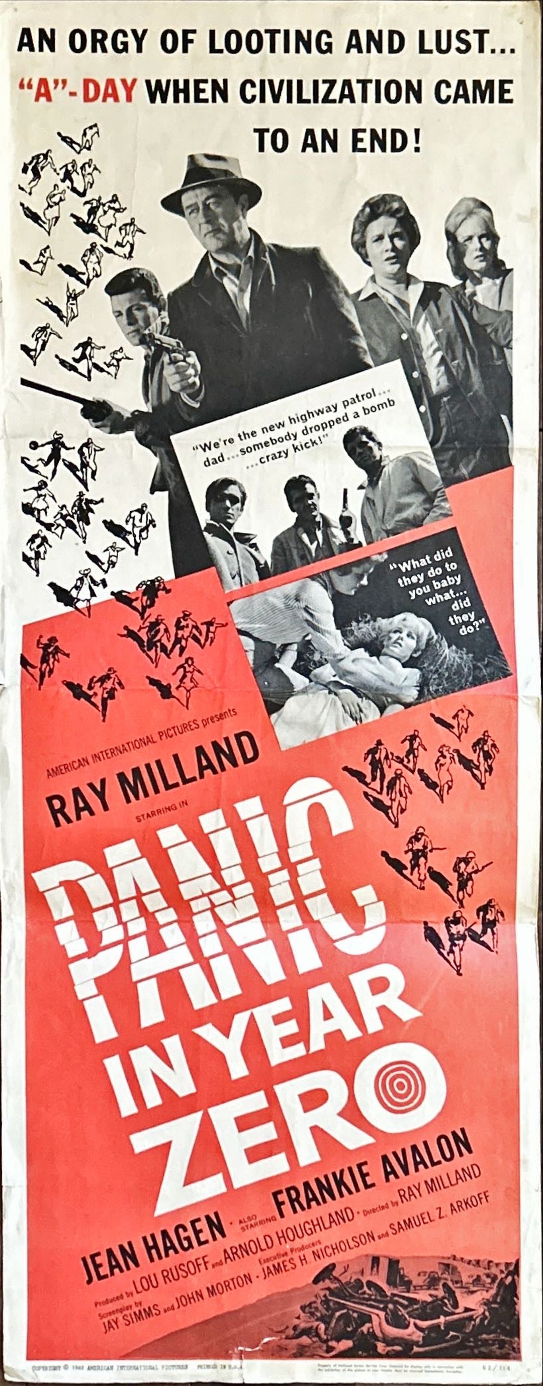 Panic in the Year Zero Original Insert Movie Poster 1962 Ray Milland - Etsy