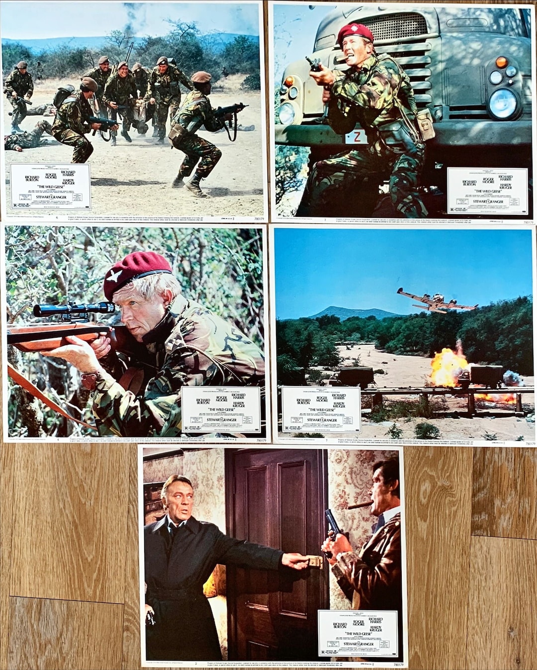 Wild Geese (1978) 5x Lobby Cards - Roger Moore - Etsy