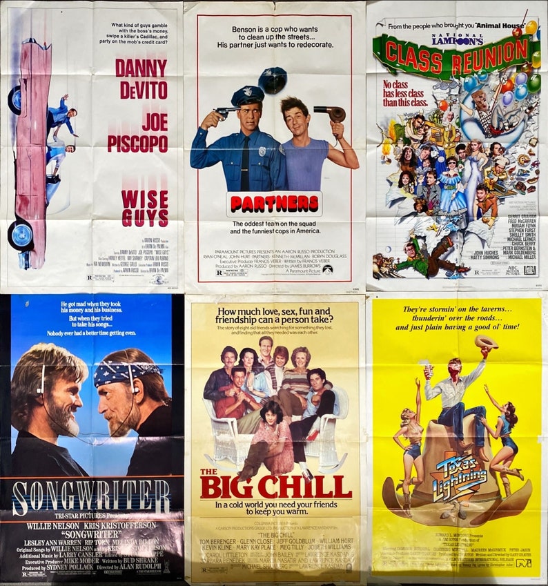 1980s Comedy/musical Movie Poster Bundle 1980 6x One Sheet Movie ...