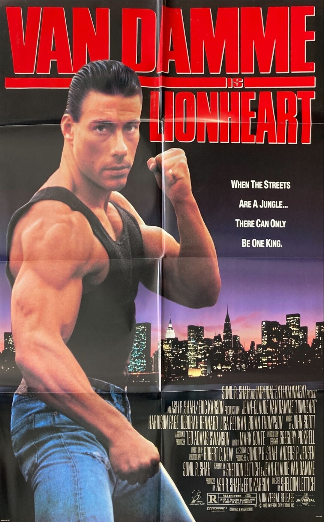 Lionheart 1991 One Sheet Movie Poster Jean Claude Van - Etsy