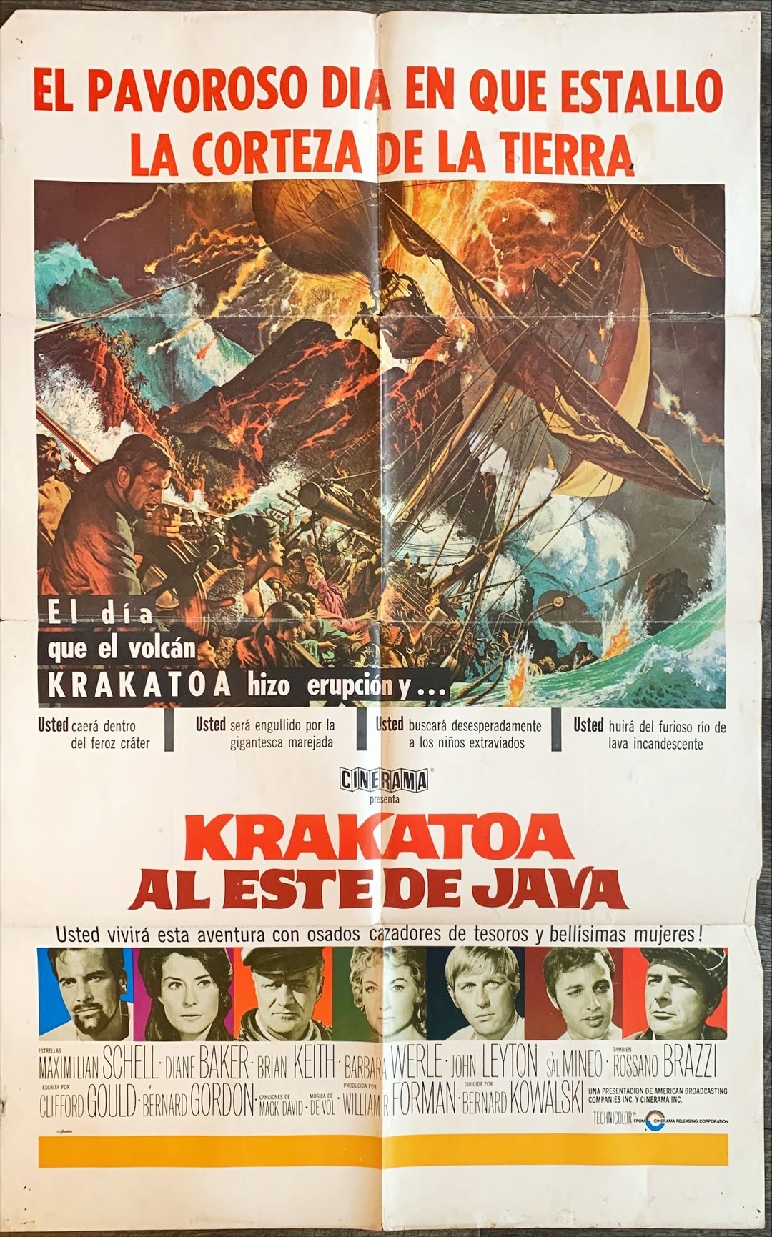 Krakatoa, East of Java, 1969 Spanish One Sheet Movie Poster - Etsy
