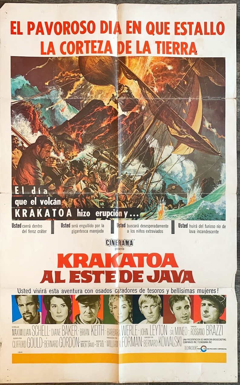 Krakatoa, East of Java, 1969 Spanish One Sheet Movie Poster - Etsy