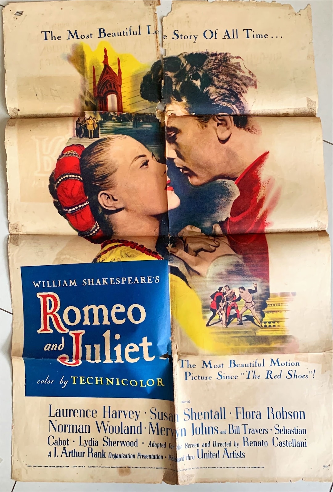 1370 ROMEO & JULIET Vintage Movie Poster '55 -laurence Harvey - Etsy