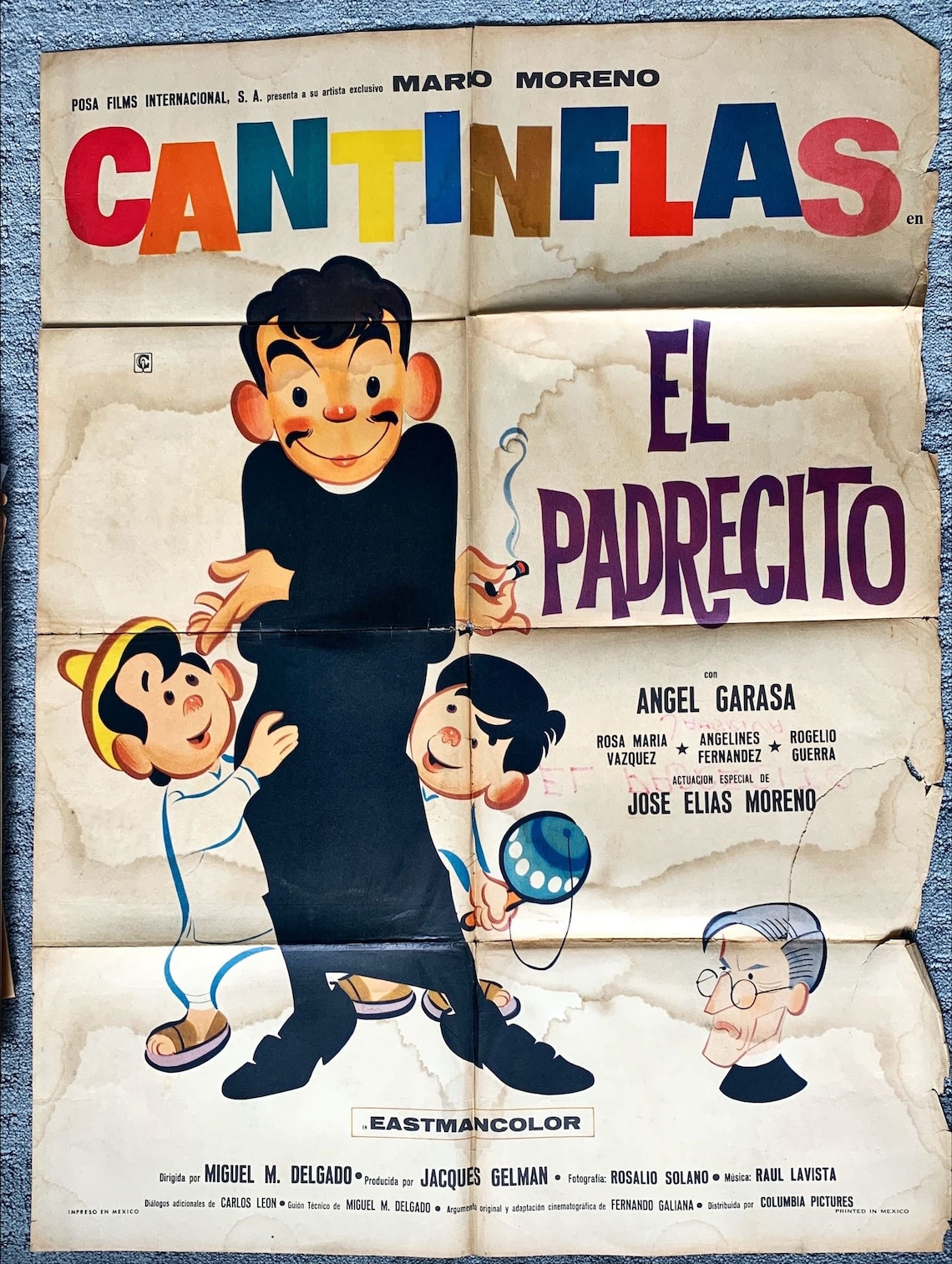 Cantinflas El Padrecito 1964 Original Mexican One Sheet Movie Poster ...