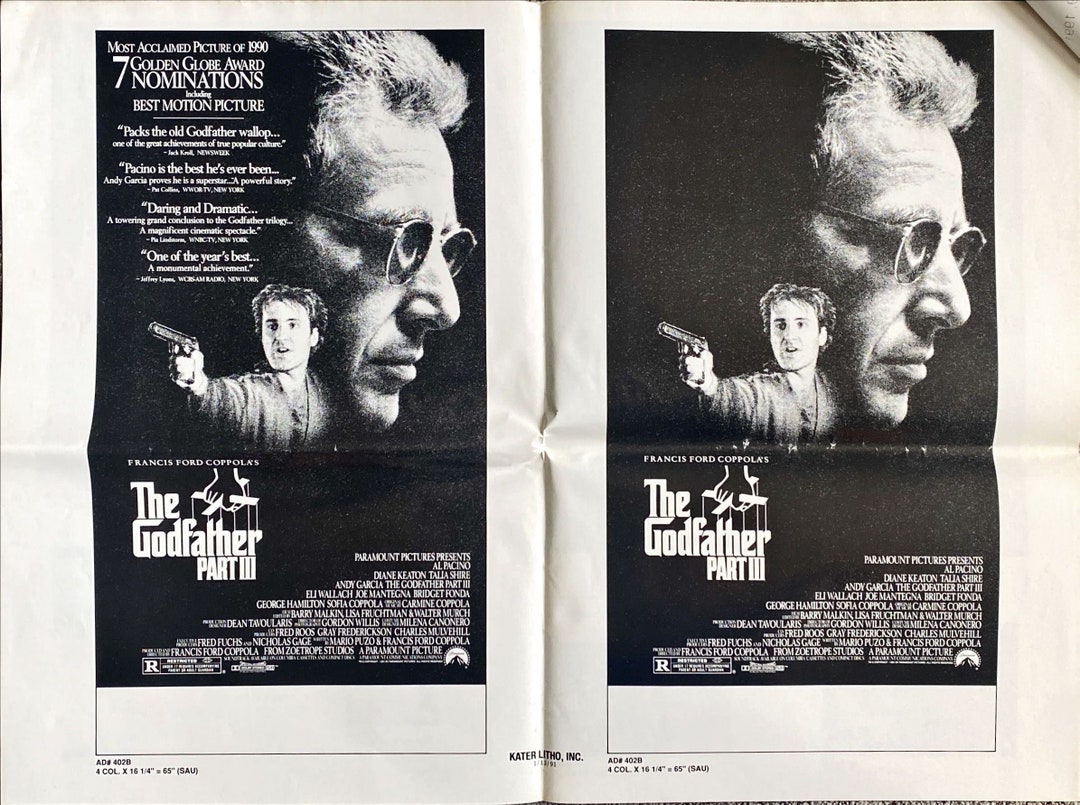 Godfather Part III - Al Pacino. Original Press Book - Etsy