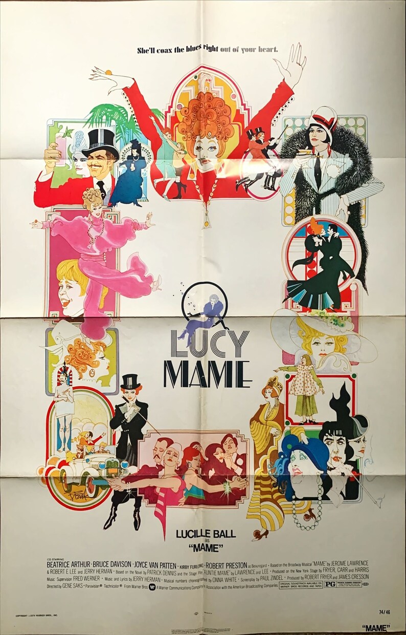 Mame Original Movie Poster Lucille Ball, Peak Art - Etsy