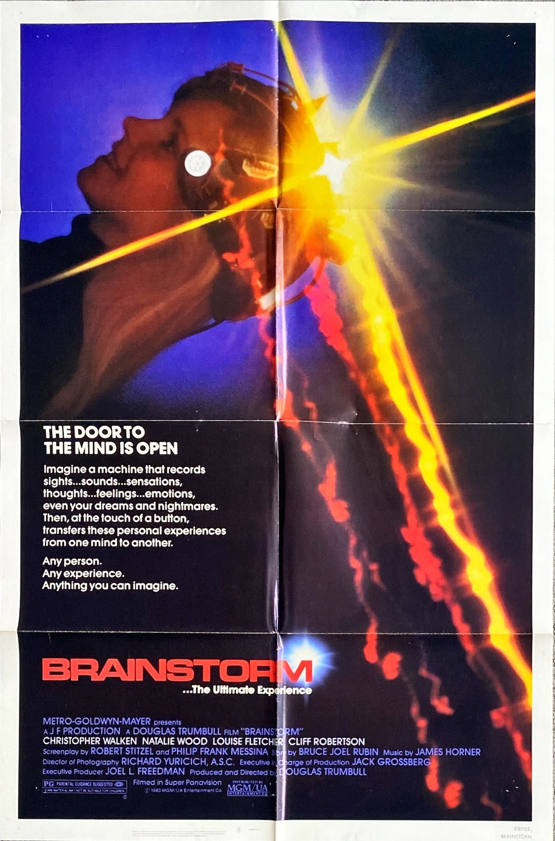 BRAINSTORM 1sh 1983 Christopher Walken, Natalie Wood's Last Film! - Etsy