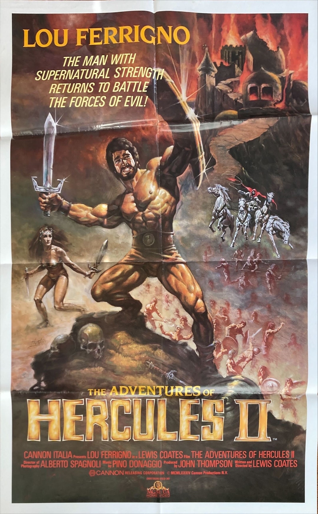 Hercules 2 (1985) Lou Ferrigno, Milly Carlucci, Fantasy Sword-and ...