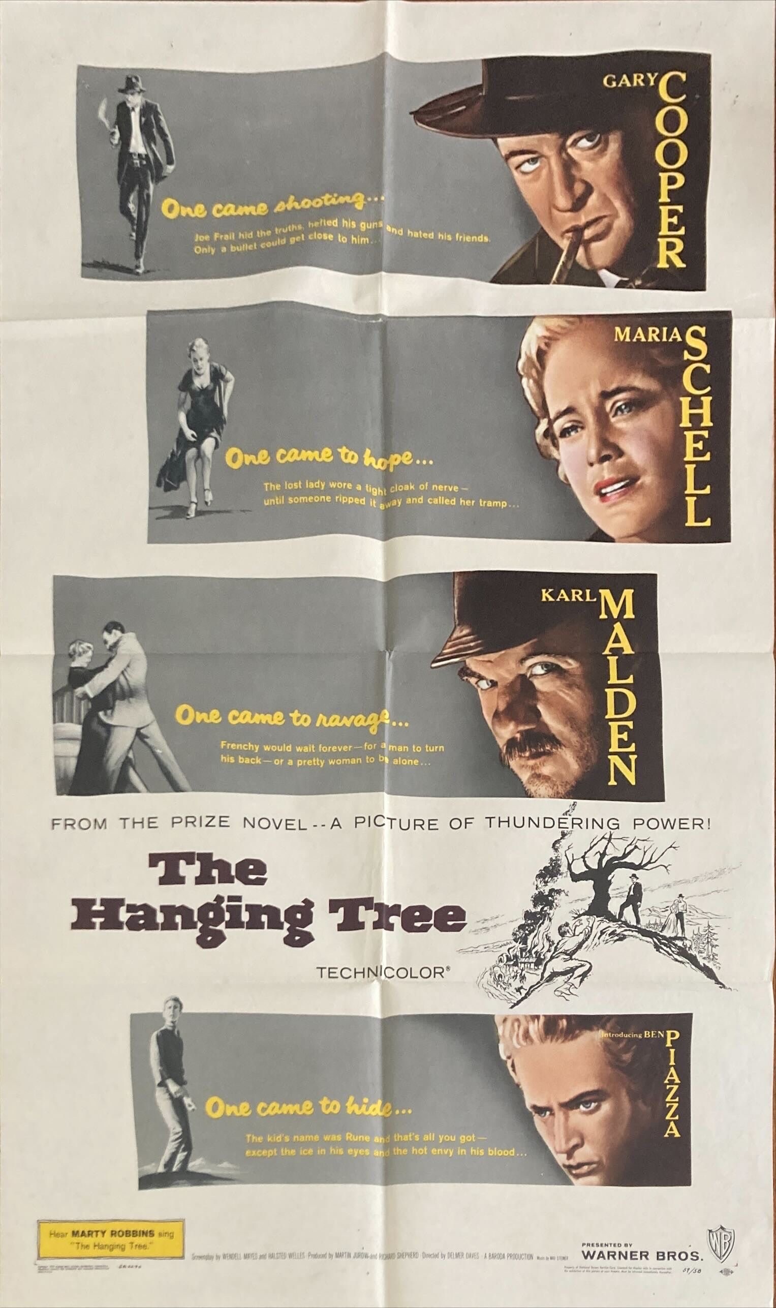 The Hanging Tree (1959) Original Movie Poster, Gary Cooper, Maria ...