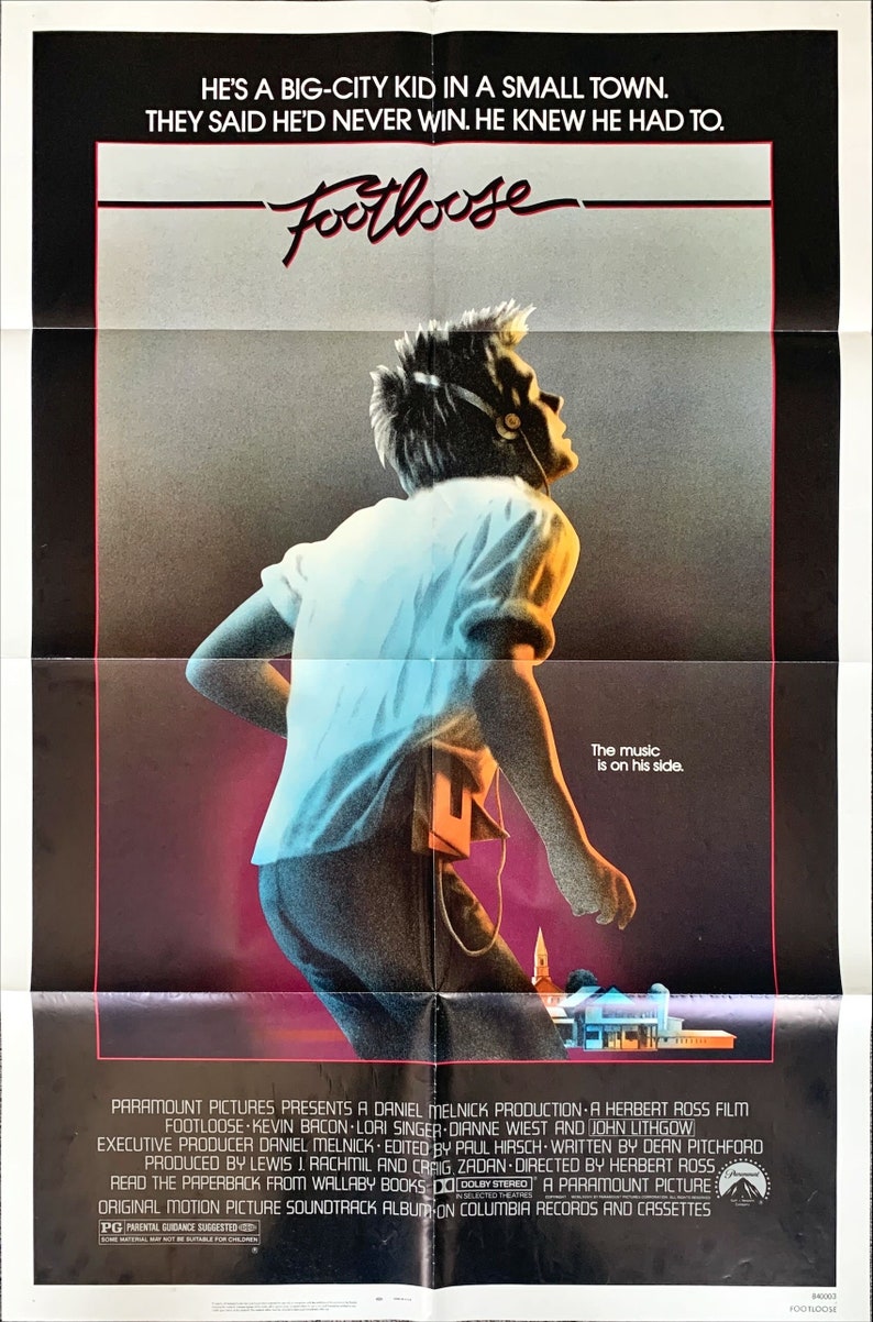 Footloose 1984 One Sheet Movie Poster - Etsy