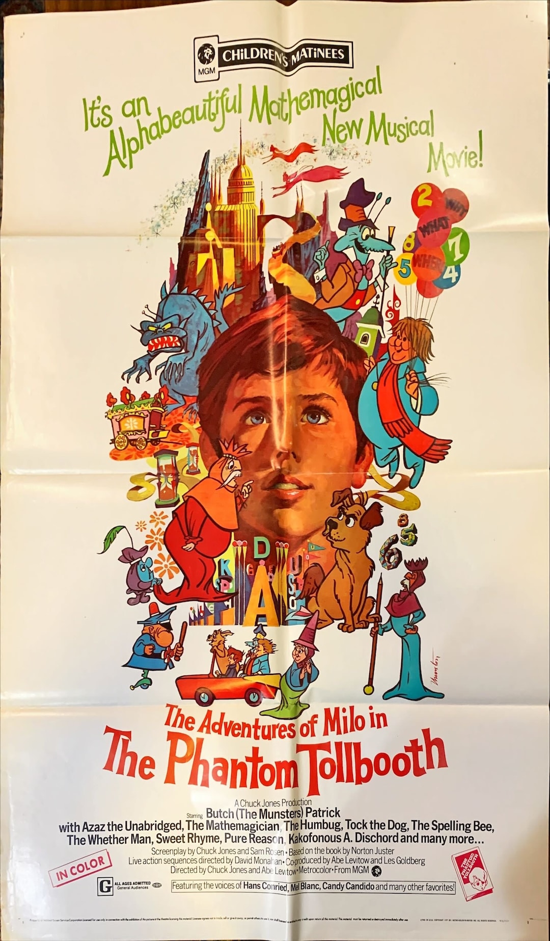 Phantom Tollbooth (1970) One Sheet Movie Poster - R'71, Style B - Etsy