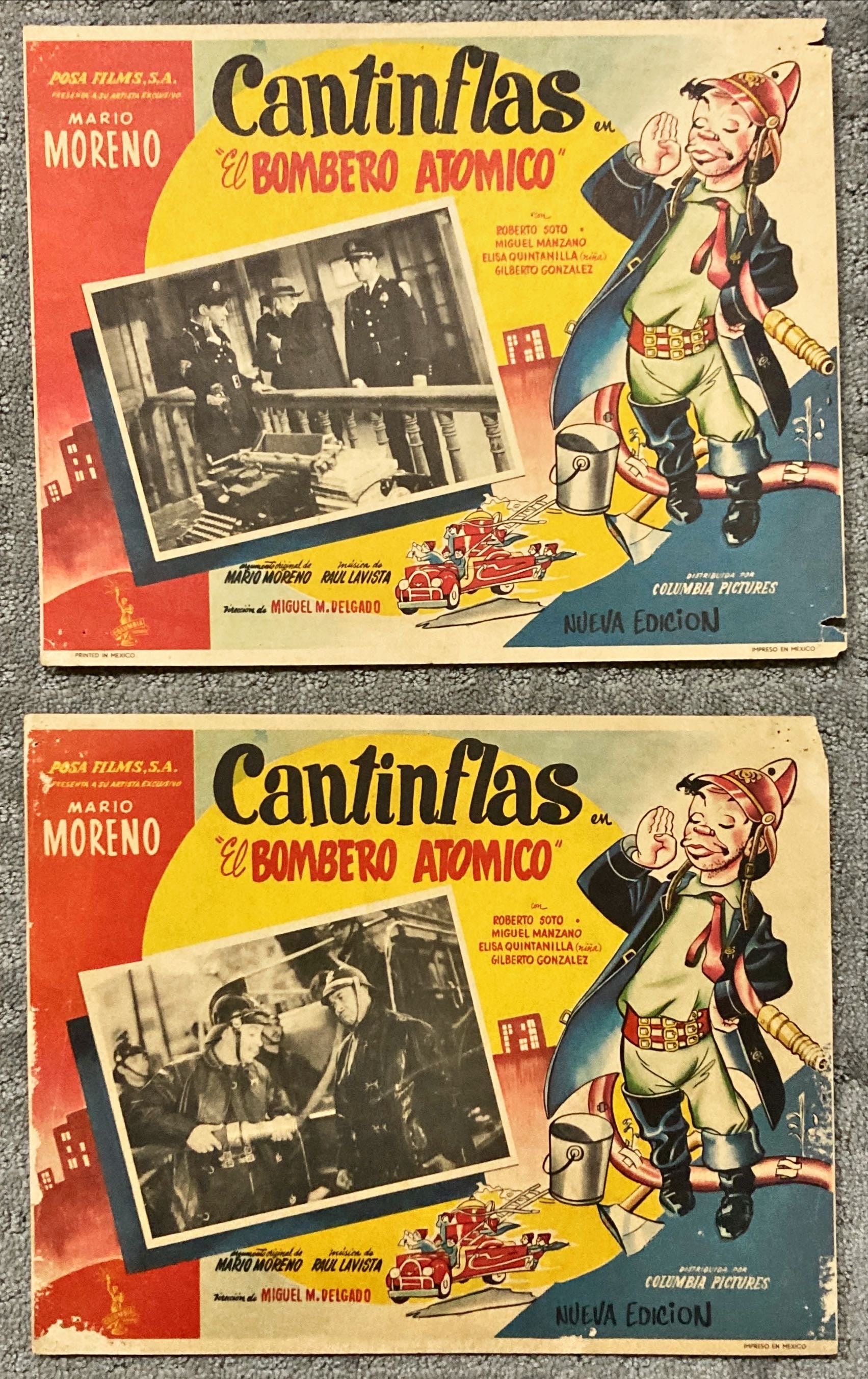El Bombero Atomico 1952 2x Lobby Cards MX, Cantinflas - Etsy