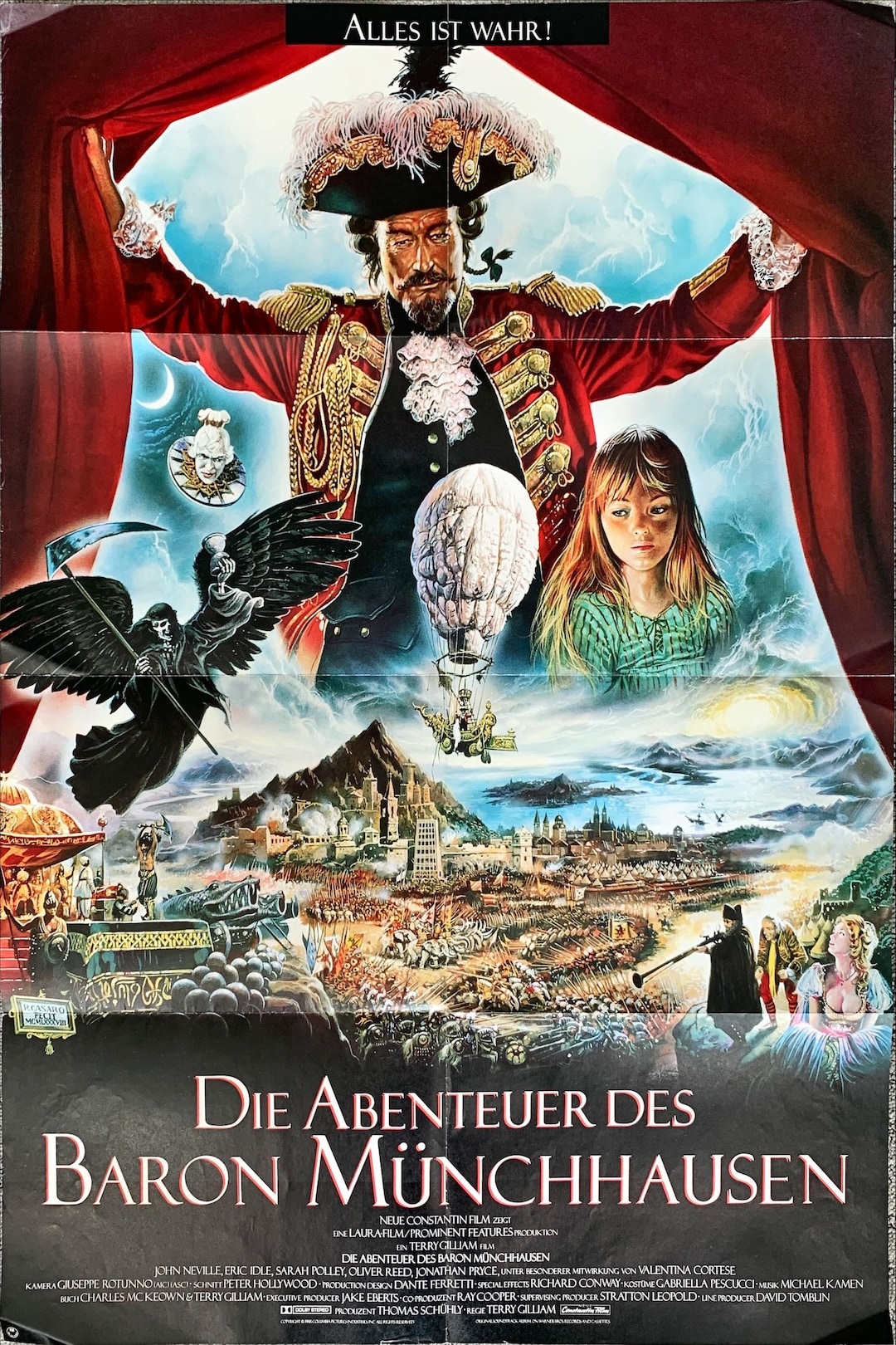 The Adventures of Baron Munchausen (1988) - Belgian - Etsy