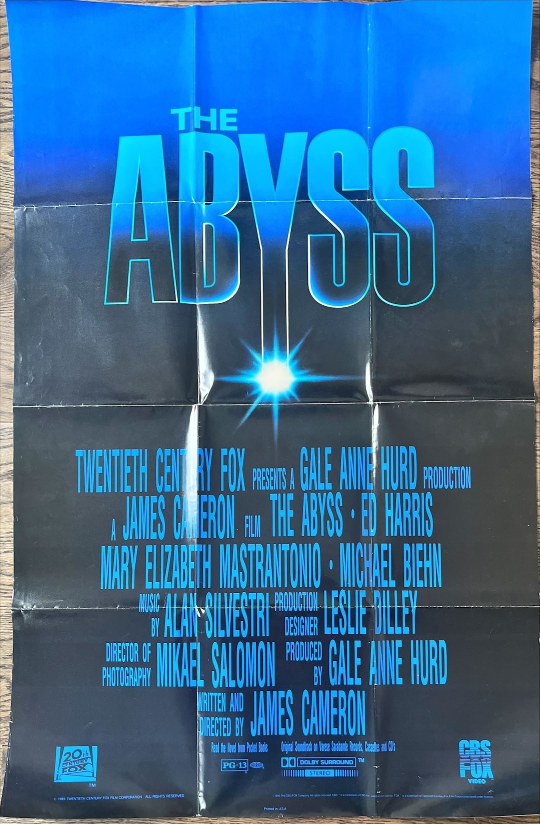 The Abyss Video Poster 1989 James Cameron, Ed Harris, Mary Elizabeth ...