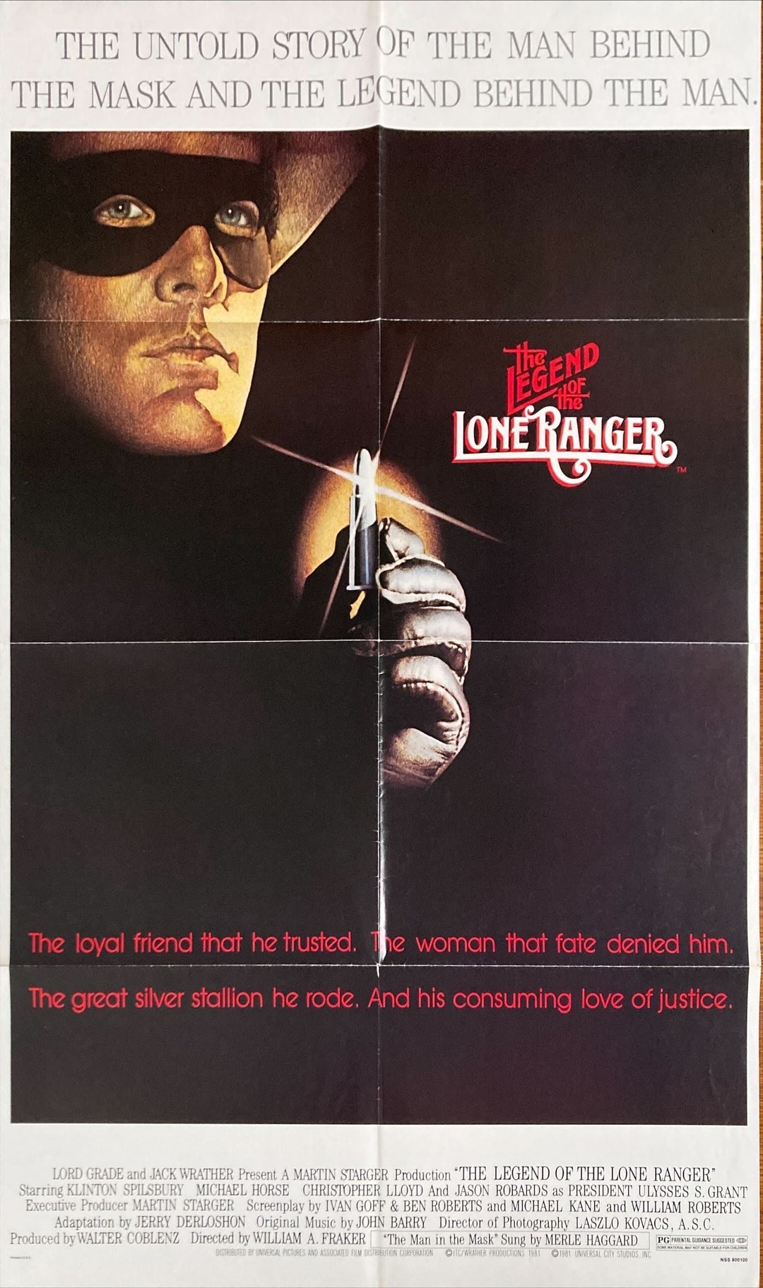 The Legend of the Lone Ranger (1981) Original Movie Poster, Klinton ...