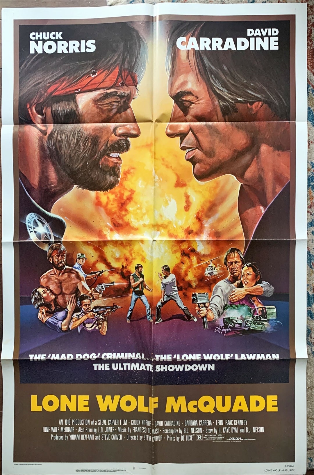 Lone Wolf Mcquade (1983) One Sheet Movie Poster - Chuck Norris - Etsy