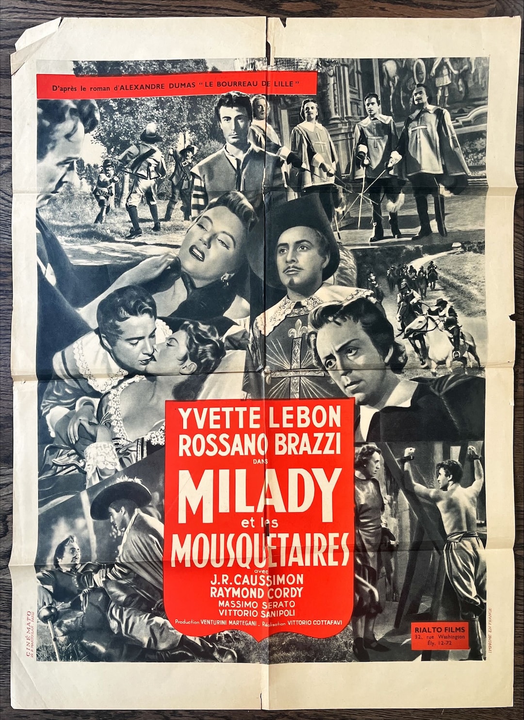 Miladi Et Les Musketaires French 24x32 1953 Rossano Brazzi, Yvette ...
