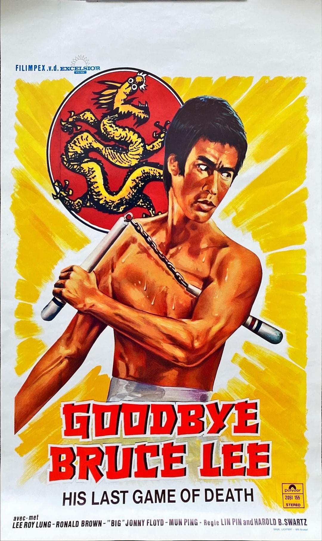 T6-11 GOODBYE Bruce Lee Belgian '75 - Etsy