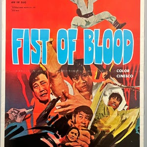 Fist of Blood Chinese Movie Poster - Etsy