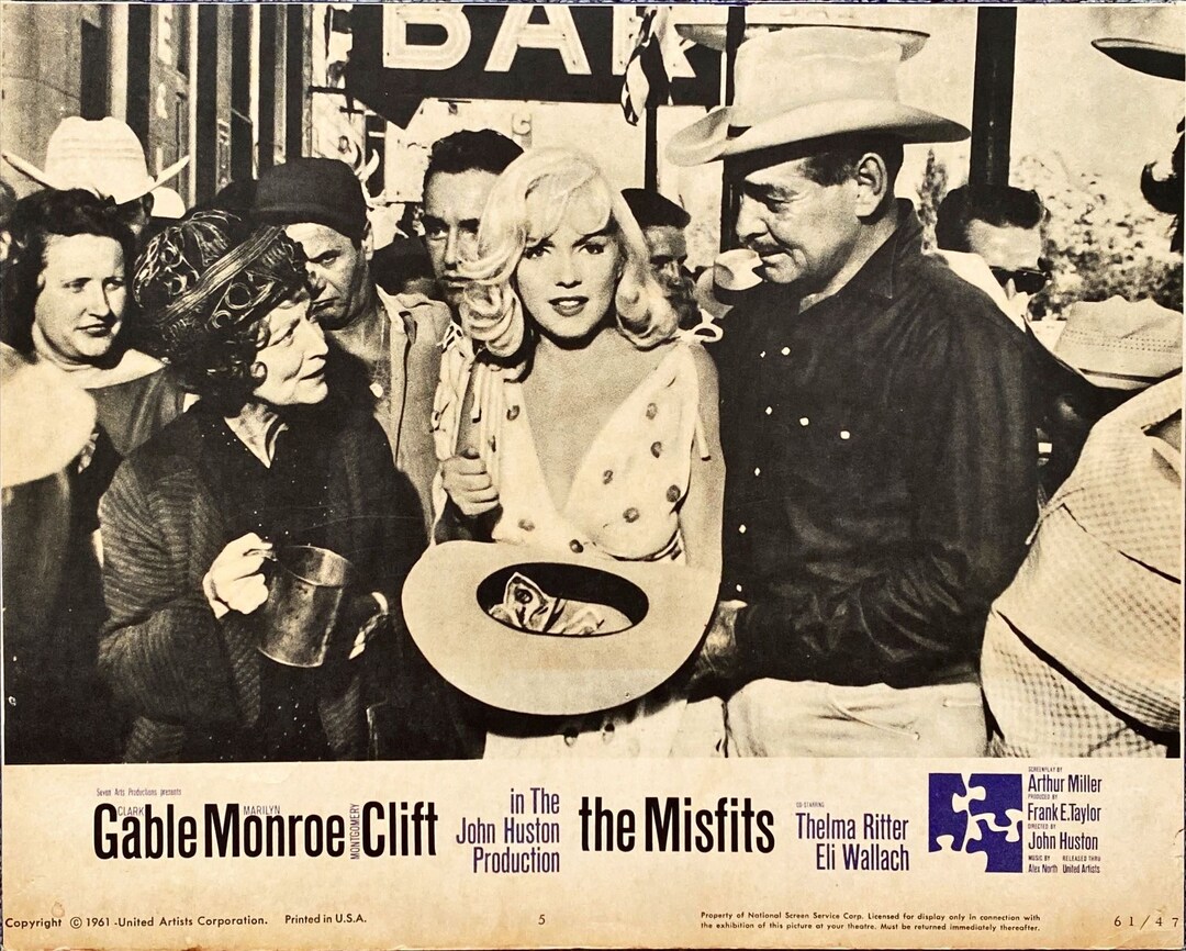 Misfits (1961) 3x Lobby Cards - Etsy