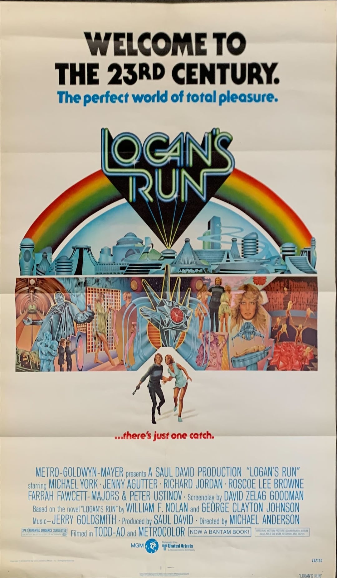 Logans Run, 1sh 1976 Art of Michael York & Jenny Agutter - Etsy