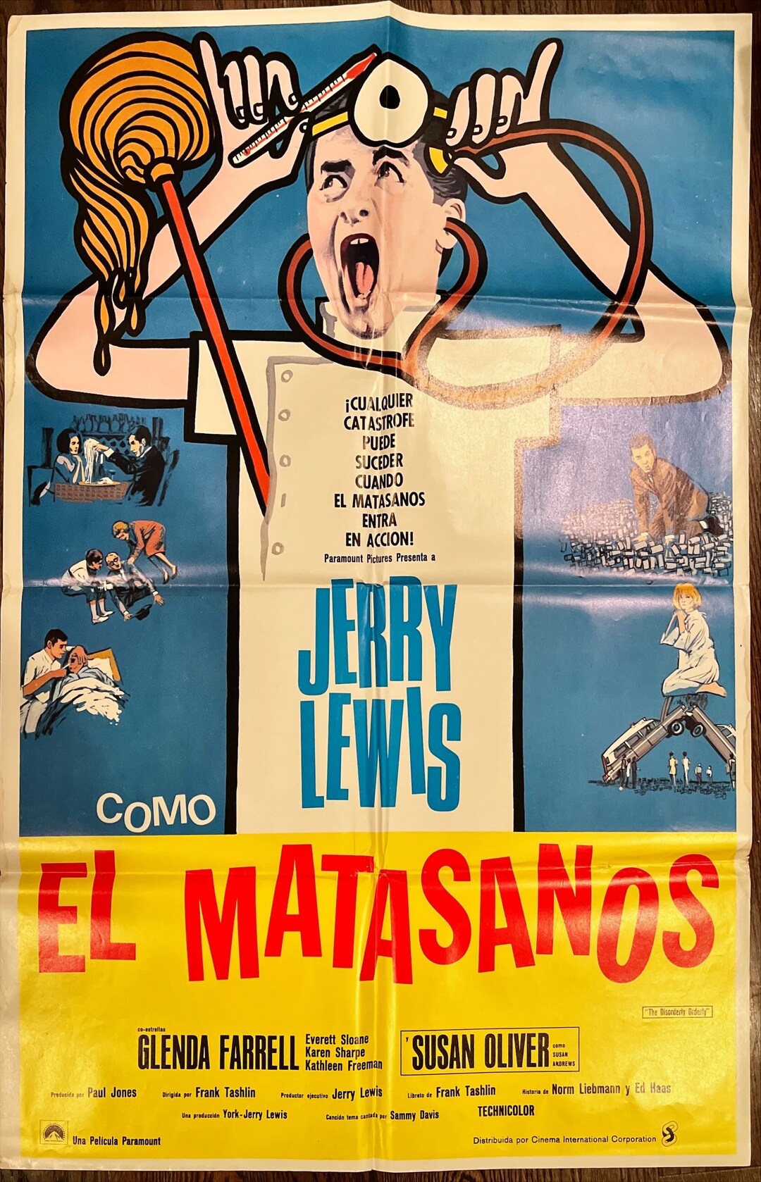 The Disorderly Orderly Spanish Movie Poster '65 MCP Artwork of Wackiest ...